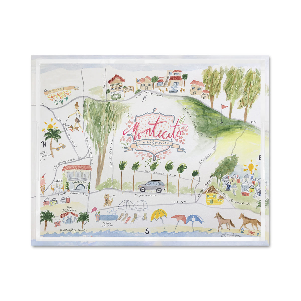 Montecito Map Acrylic Trays – My Mosaic